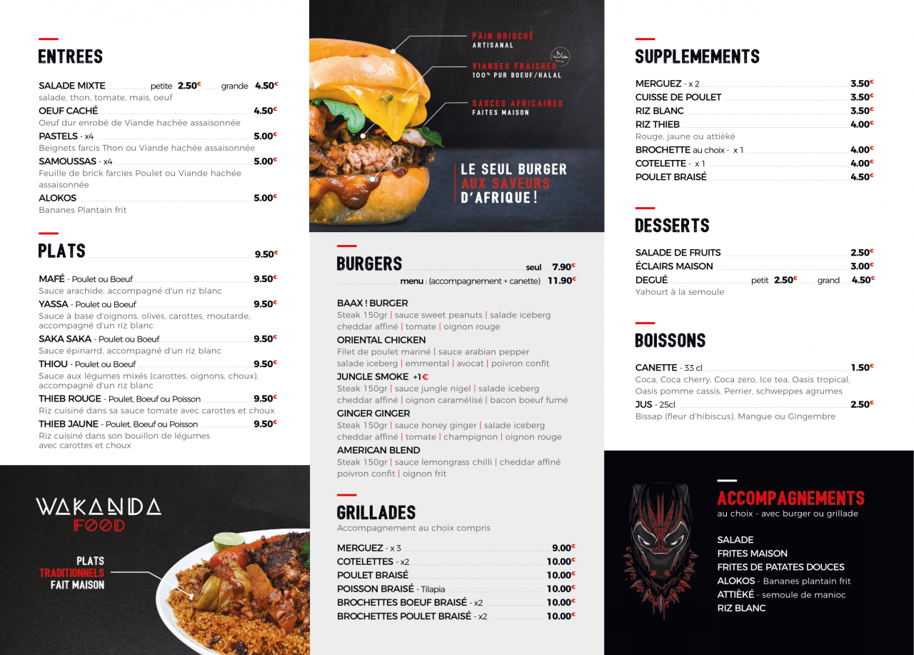 Carte | Wakanda Food